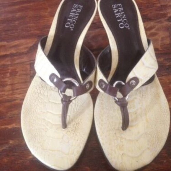 Franco Sarto | Shoes | Franco Sarto Pale Yellow Embossed Snake Leather ...